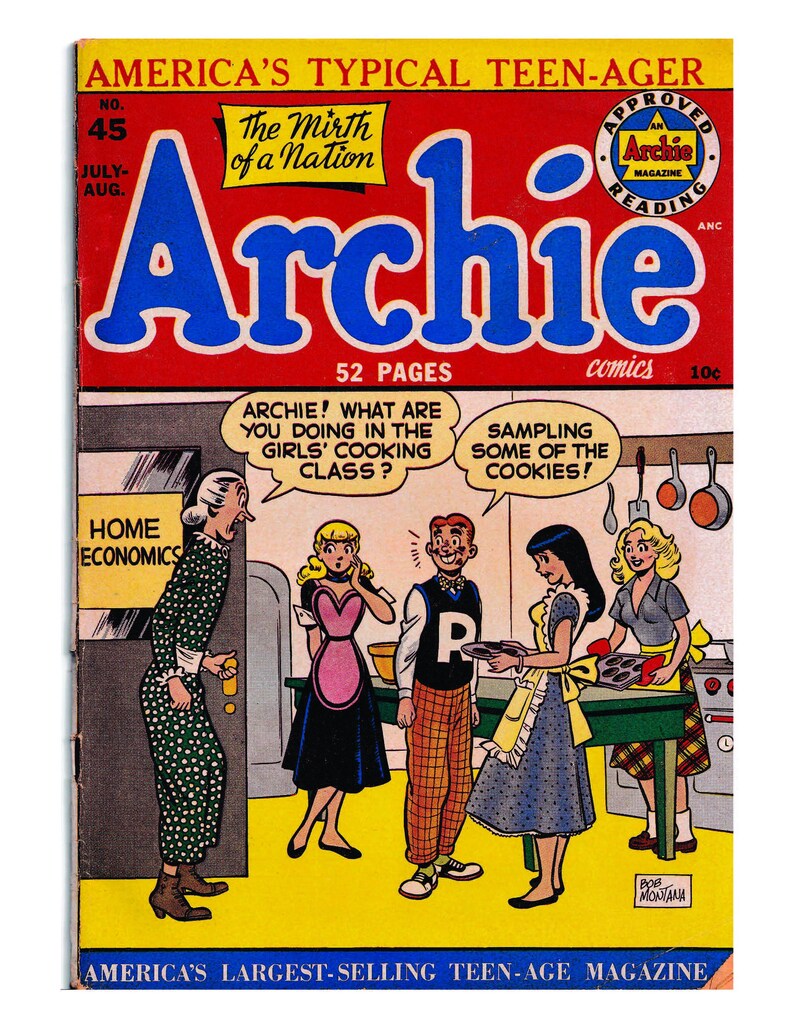 Vintage Archie Comics No. 45 (1950) – Golden Age Teen Humor – Ungraded ...