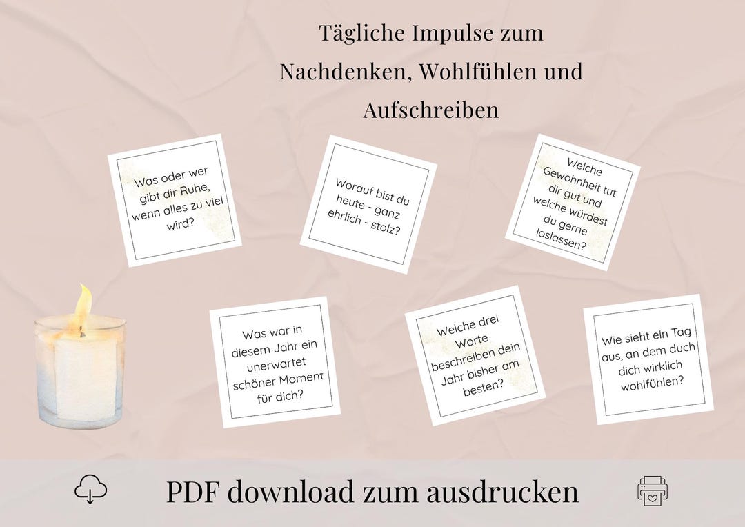 Reflection Advent Calendar PDF | 24 Days of Mindfulness & Self-care ...