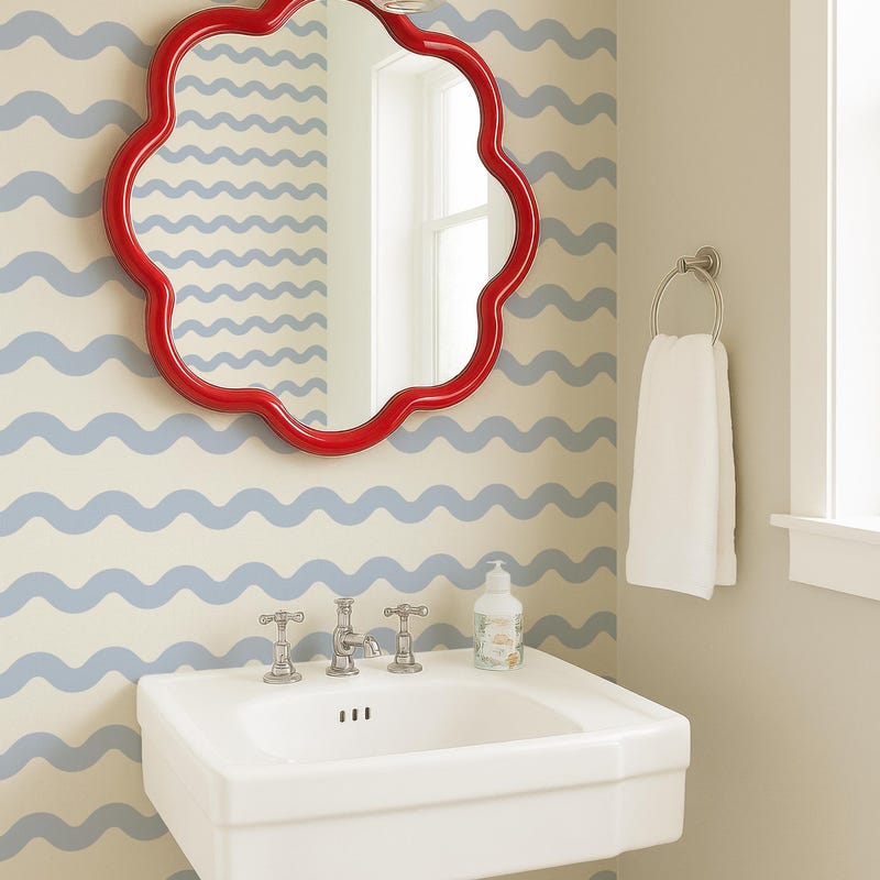 Retro Wavy Wallpaper - Etsy