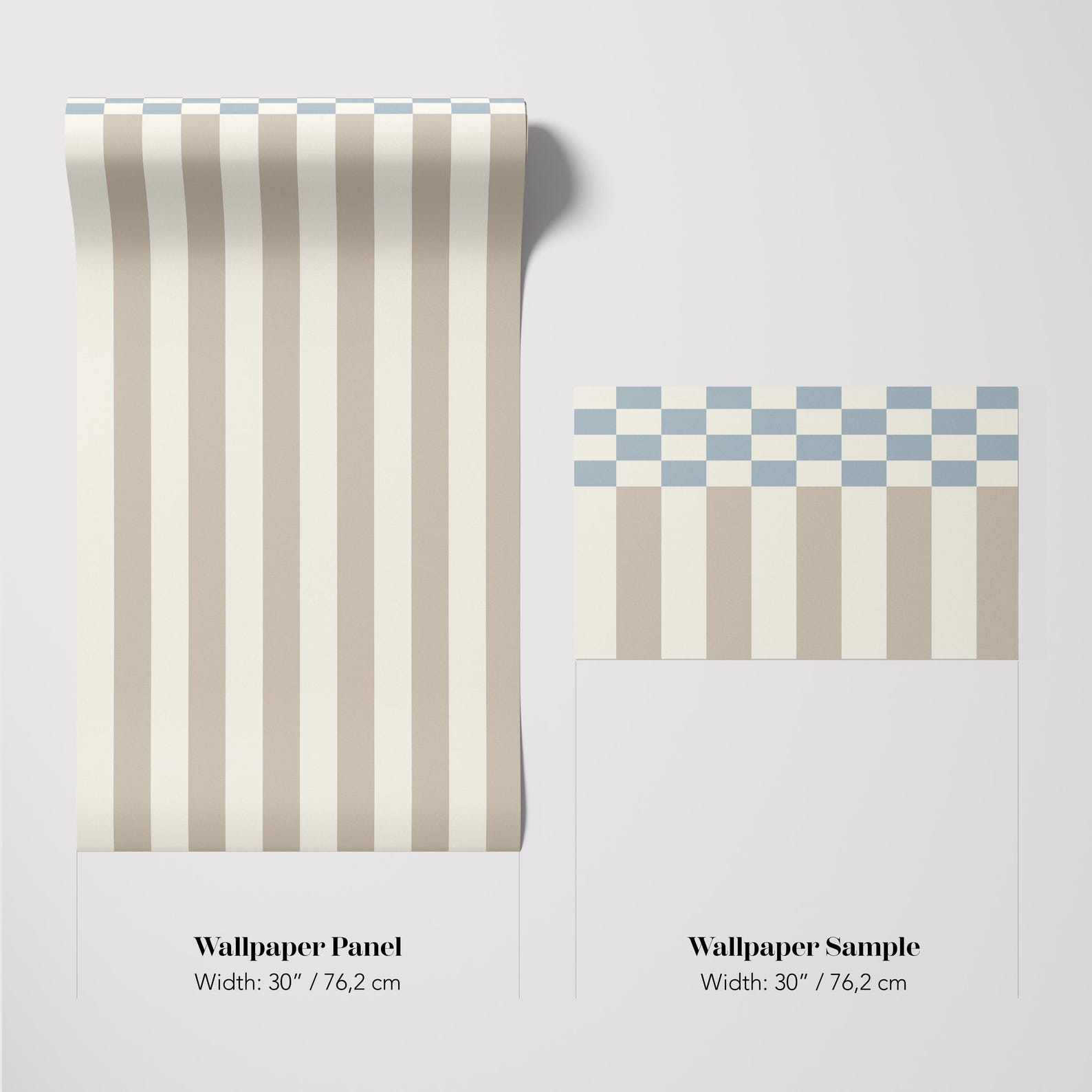 Playful Stripes and Checkers Wallpaper, Eclectic Geometric Shape Peel ...