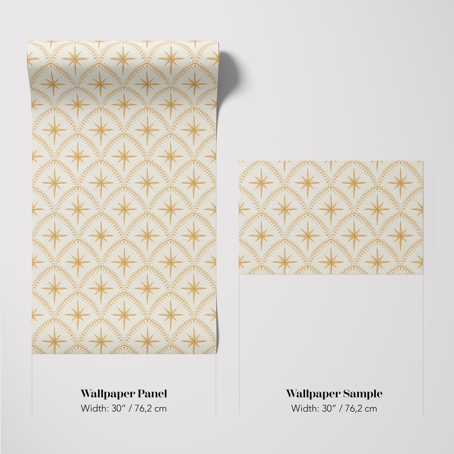 Celestial Art Deco Wallpaper – Vintage Star Peel & Stick or Non-pasted ...