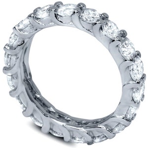 3.50CT U Shape Diamond Eternity Ring 14K White Gold Size 4-9 - Etsy