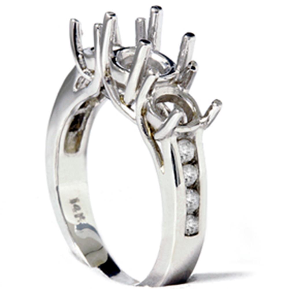 Pompeii Three Stone Past Present Future Diamond Ring Mount 14K G I1 Etsy
