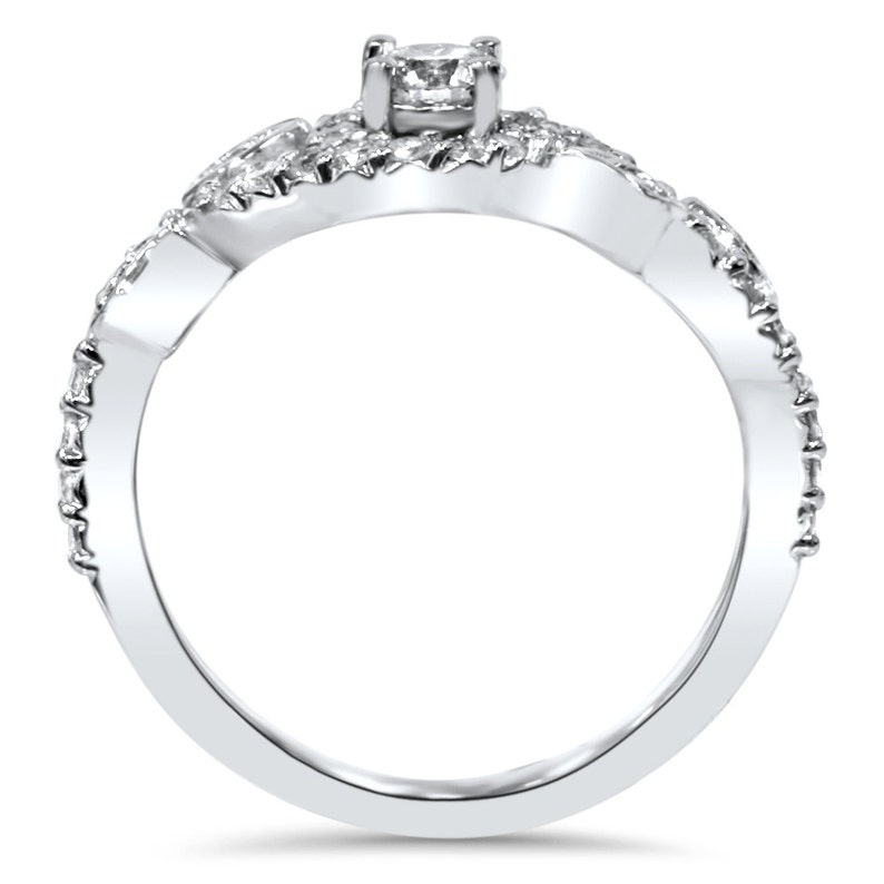 Diamond Engagement Ring Floral Vine Engagement Ring 14K - Etsy