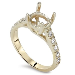 Diamond .25CT Semi Mount Engagment Setting Mounting 14K Ring - Etsy