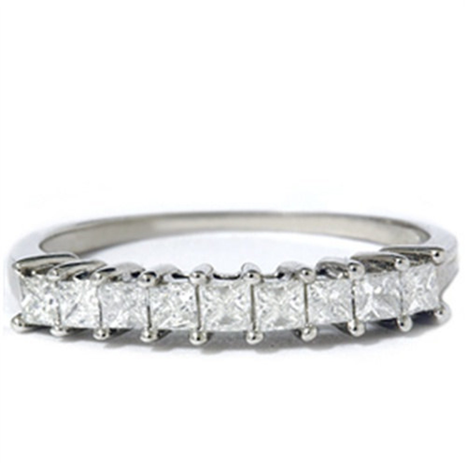 Princess Cut Diamond Anniversary Band 14K Gold .50CT Princess | Etsy