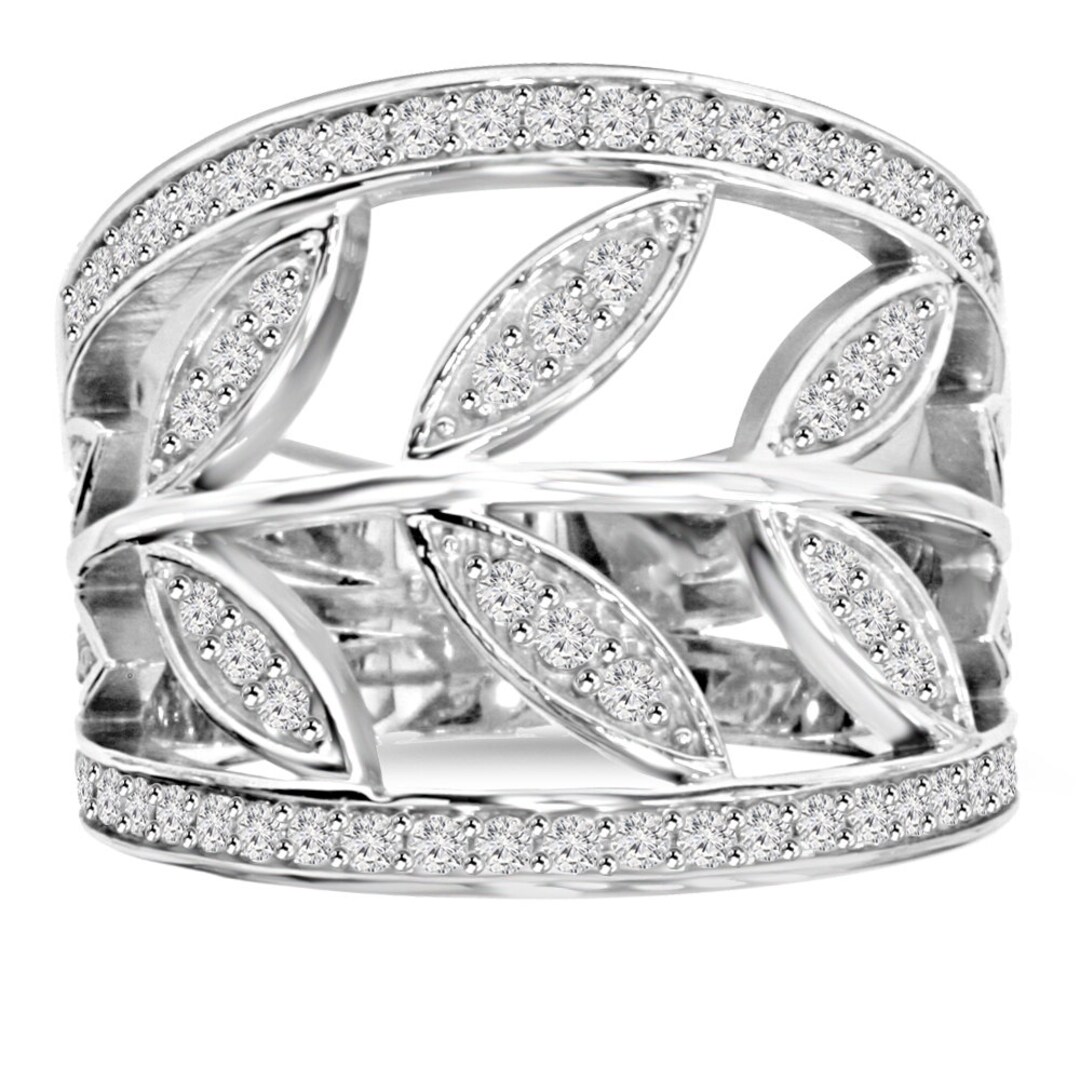 1.00CT Diamond Floral Knuckle Features 84 Round Cut Diamonds - Etsy