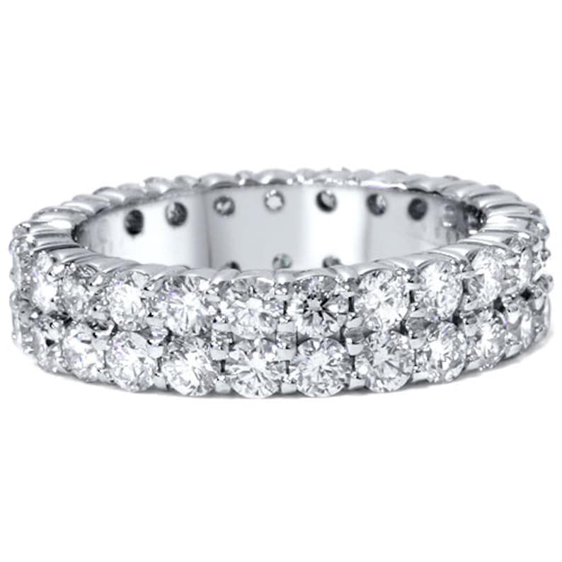 Diamond Eternity Ring 3.00CT Diamond Eternity Stackable Double - Etsy