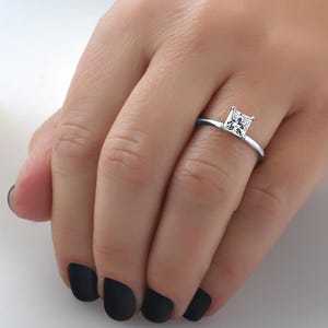 Pompeii 1ct Solitaire Diamond Ring 14K White Gold (G/H,I1-I2) - Etsy