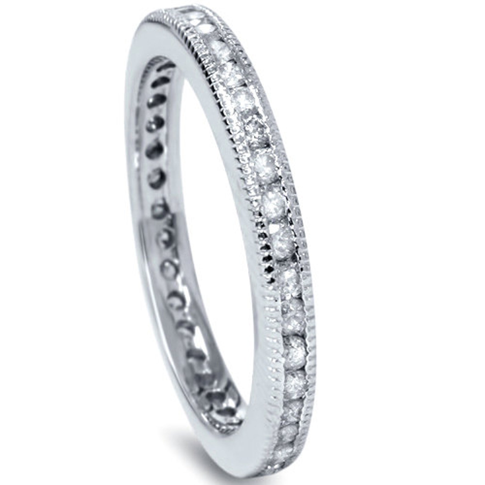 Diamond Eternity Ring 1/2CT Diamond Eternity Stackable Ring - Etsy