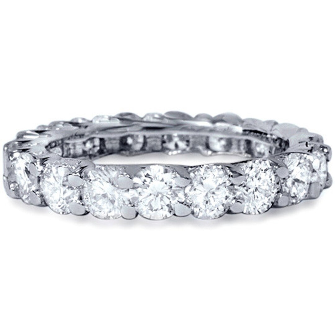 3.50CT U Shape Diamond Eternity Ring 14K White Gold Size 4-9 - Etsy