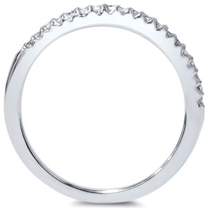 1/4CT Diamond Stackable Wedding Ring 14K White Gold Size 4-9 - Etsy