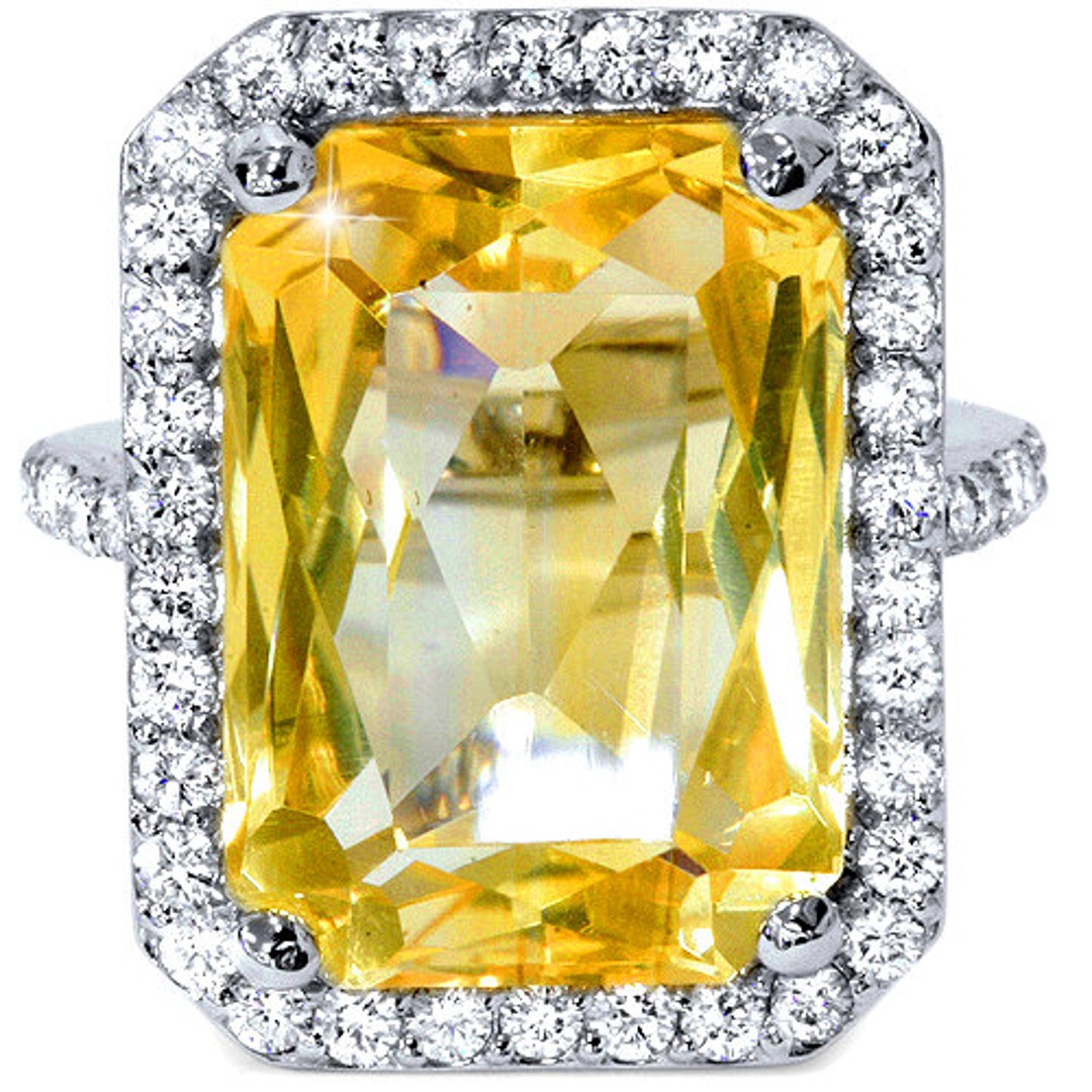 Citrine and Diamond Vintage Ring 9.42CT Citrine & Diamond - Etsy