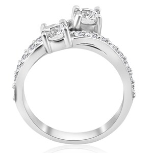 2 Ct Forever Us 2 Stone Diamond Engagement Ring Matching - Etsy
