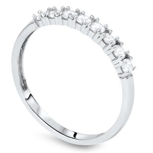 Stackable Diamond Ring .32ct Eight Stone 14K White Gold Womens - Etsy