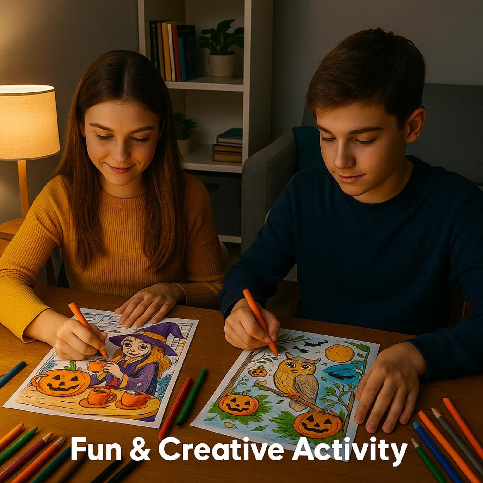 Magical Halloween Nights Coloring Page (20 PDF Pages) – Instant ...