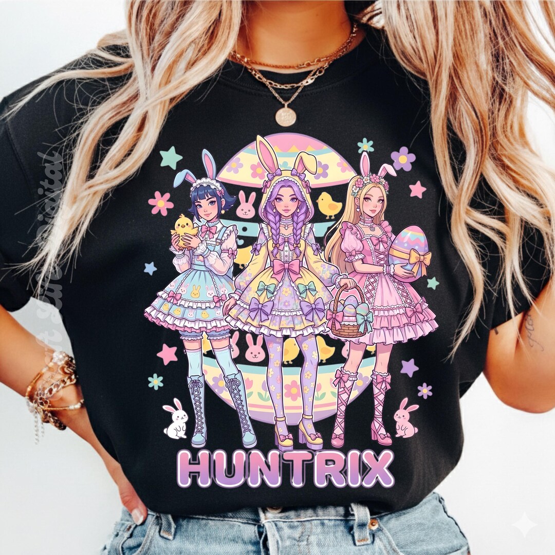Huntrix Anime Easter Girls PNG, Kawaii Bunny Design (digital Download ...
