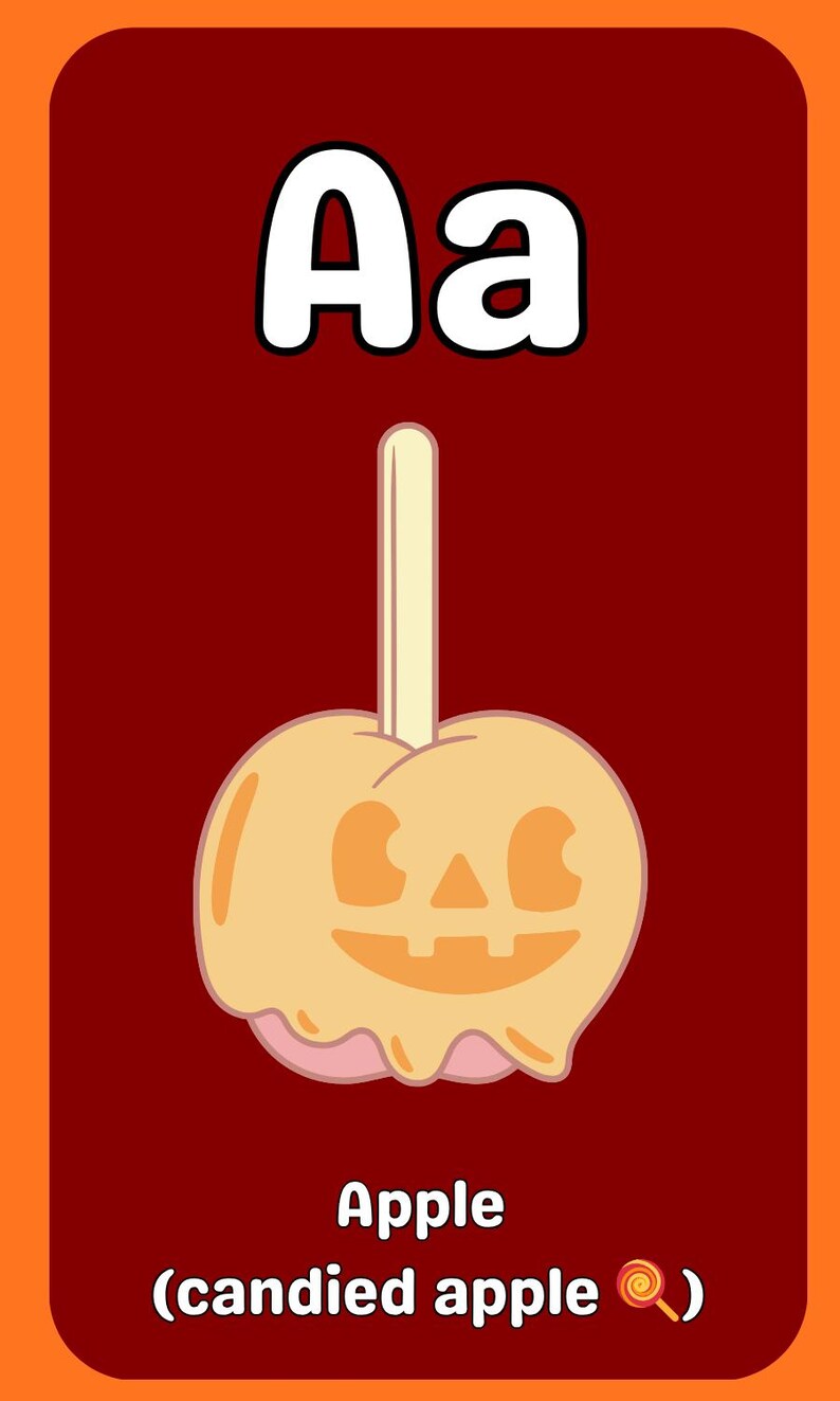 Halloween Alphabet Flashcards: Spooky ABC Learning (printable PDF) - Etsy
