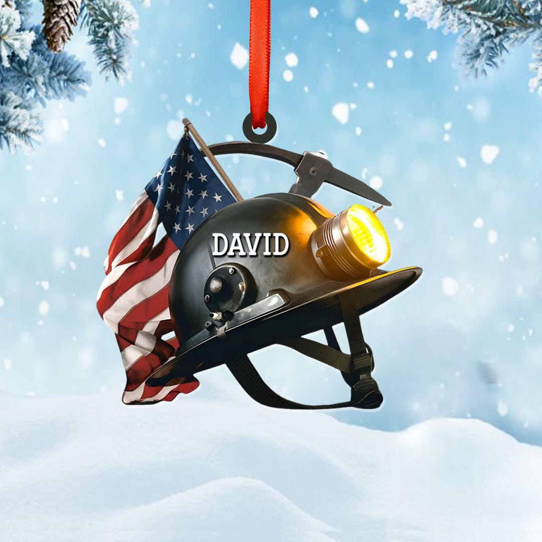 Personalized Coal Miner Ornament, 2D Flat Christmas Decoration, Unique ...