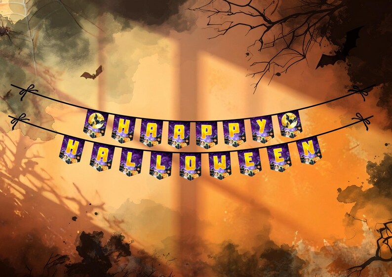 Printable Halloween Banner for Kids – “happy Halloween” Girland PDF ...