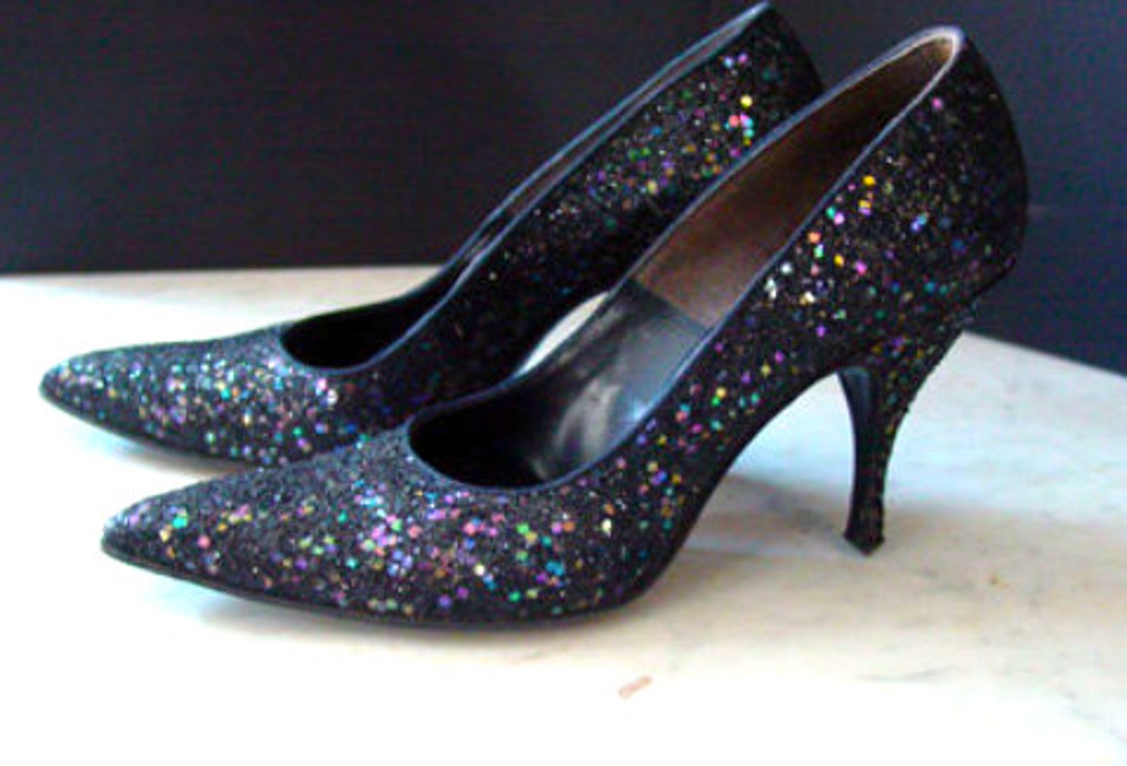 60s Stiletto Heels Sparkly Spiked Heels by Des Liso Debs Original Box ...