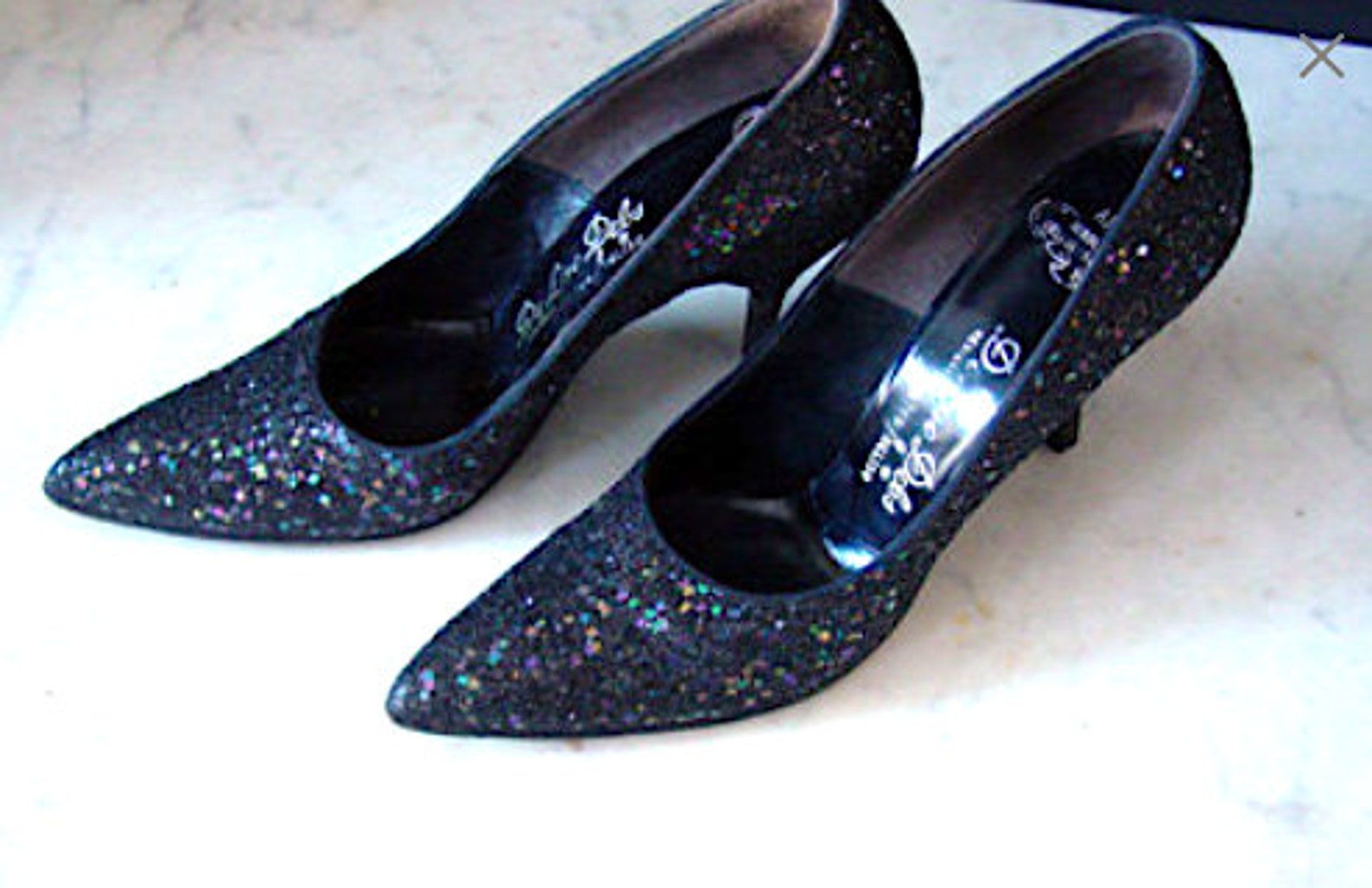 60s Stiletto Heels Sparkly Spiked Heels by Des Liso Debs Original Box ...