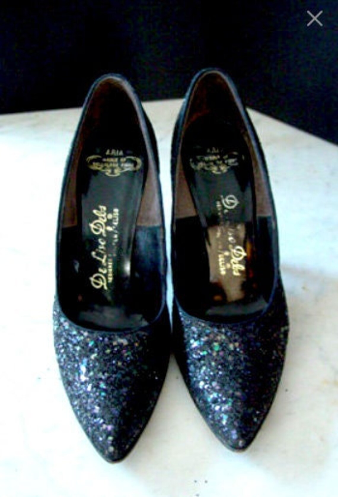 60s Stiletto Heels Sparkly Spiked Heels by Des Liso Debs Original Box ...