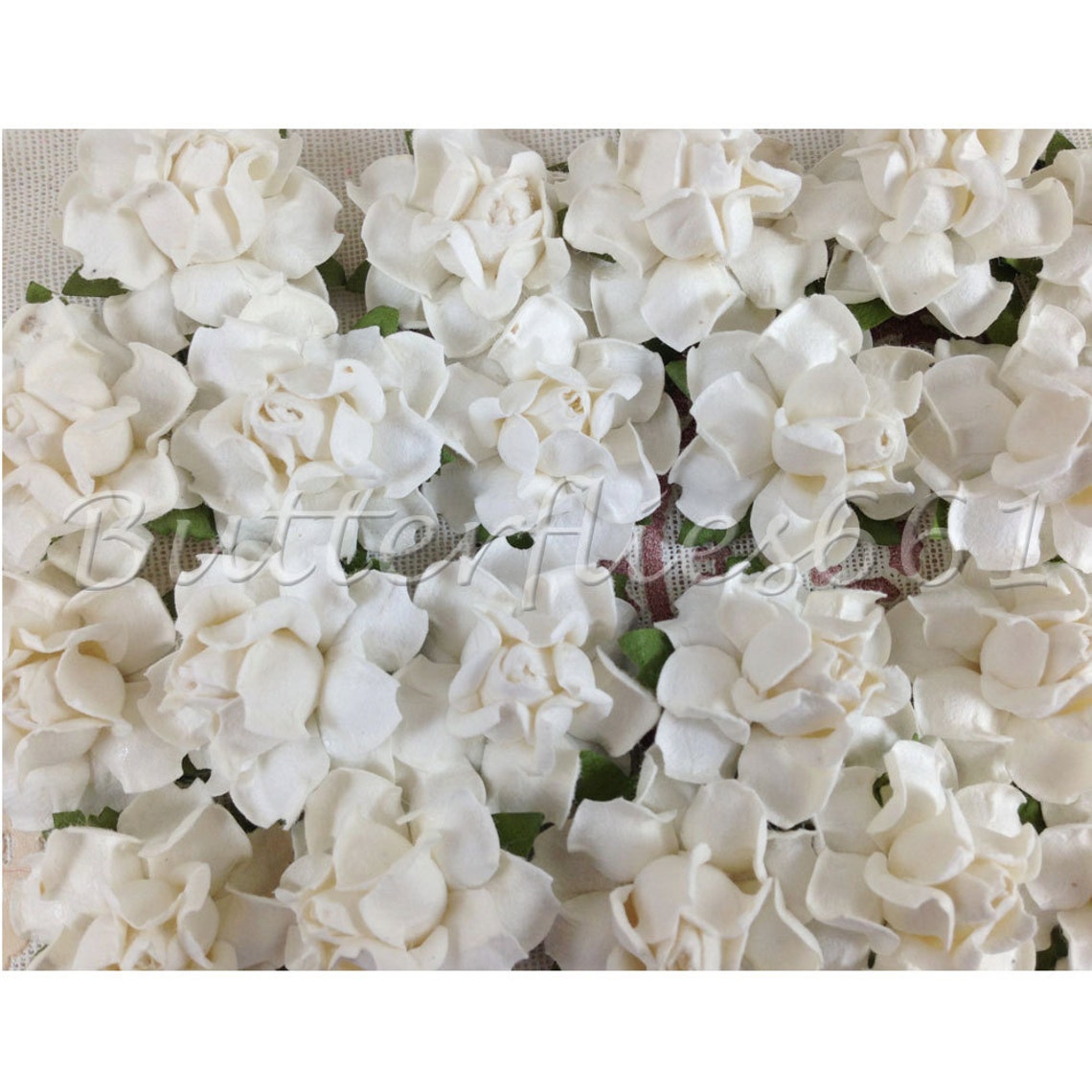 100 Handmade Mulberry Paper Flowers White Wedding Roses Code - Etsy