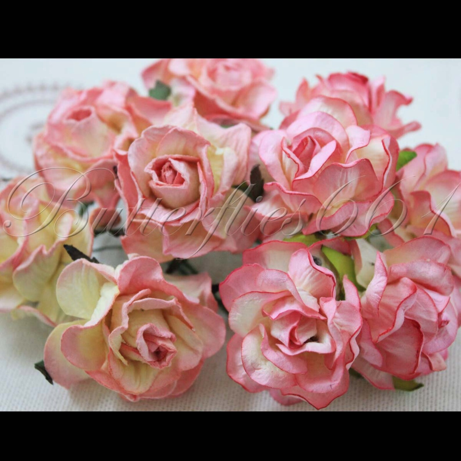 30 Mixed Size of Handmade Mulberry Paper Flowers Pink Roses - Etsy