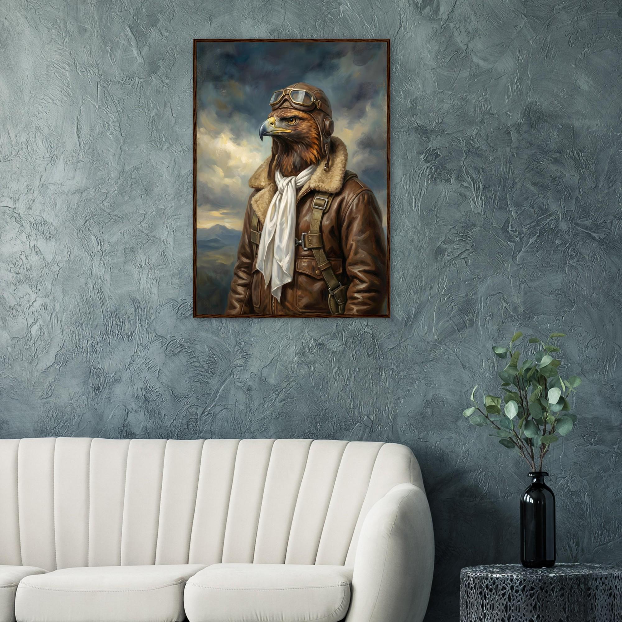 Aviator Eagle Portrait Print, Vintage Steampunk Wall Art (digital ...