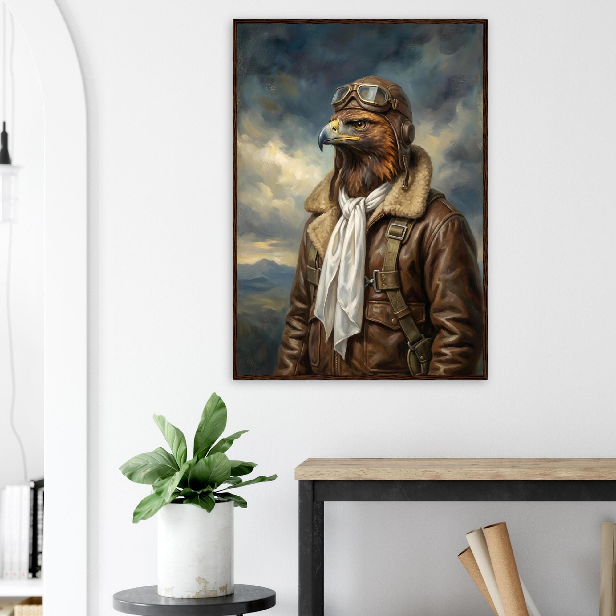 Aviator Eagle Portrait Print, Vintage Steampunk Wall Art (digital ...
