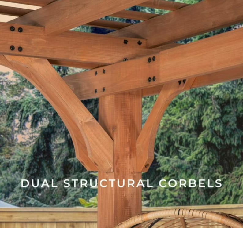 Handmade Wooden Pergola – Luxury Outdoor Garden Pergola With 6x6 Posts ...