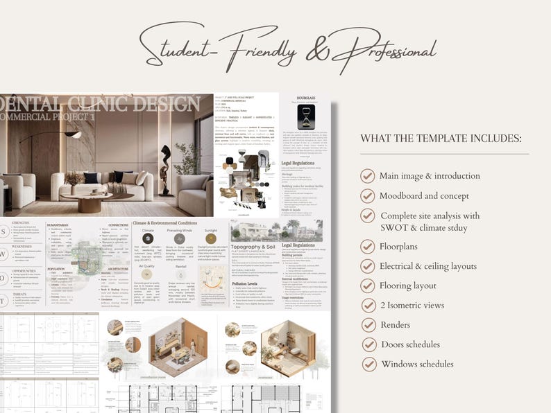 Interior Design Presentation Panel Board Template for Students ...