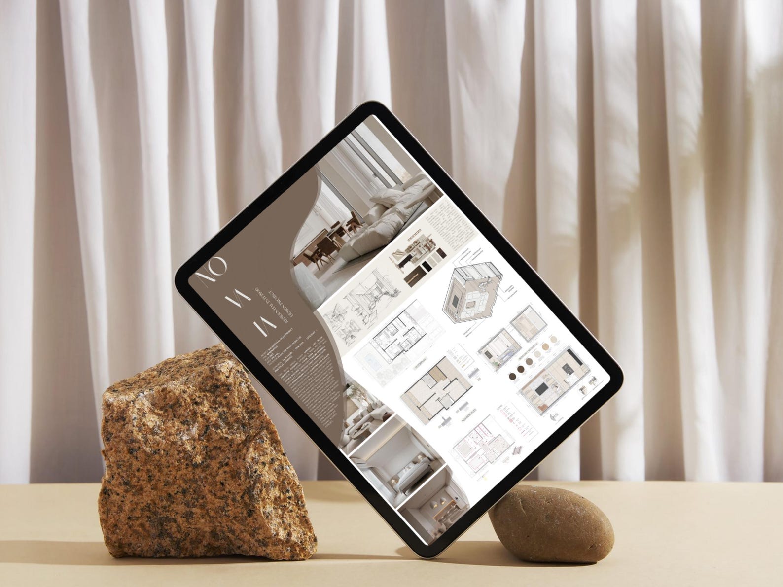 Onde Interior Design Presentation Panel Template (canva) - Etsy