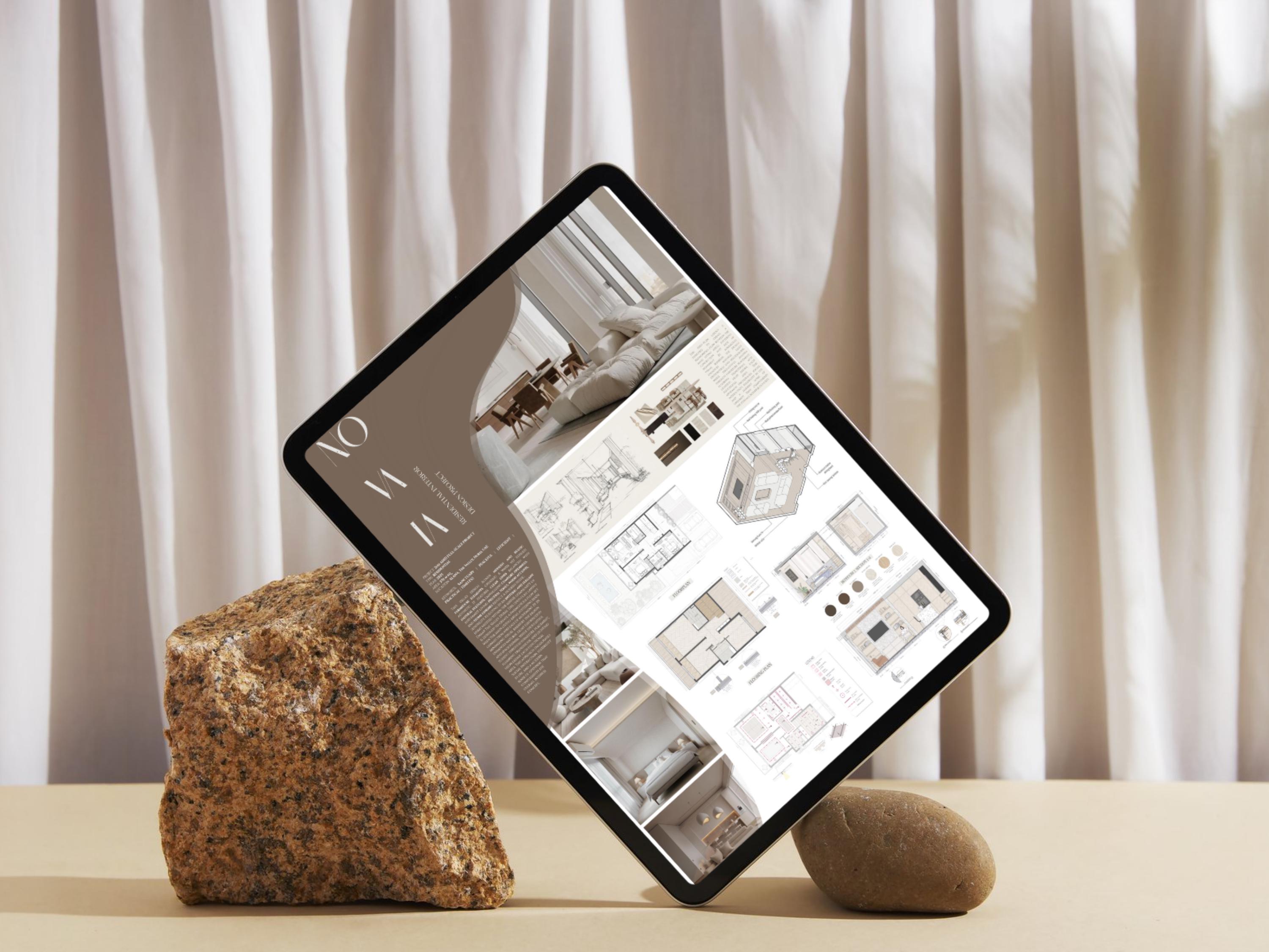 Onde Interior Design Presentation Panel Template (canva) - Etsy