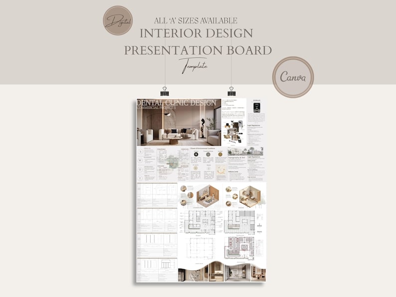Interior Design Presentation Panel Board Template for Students ...