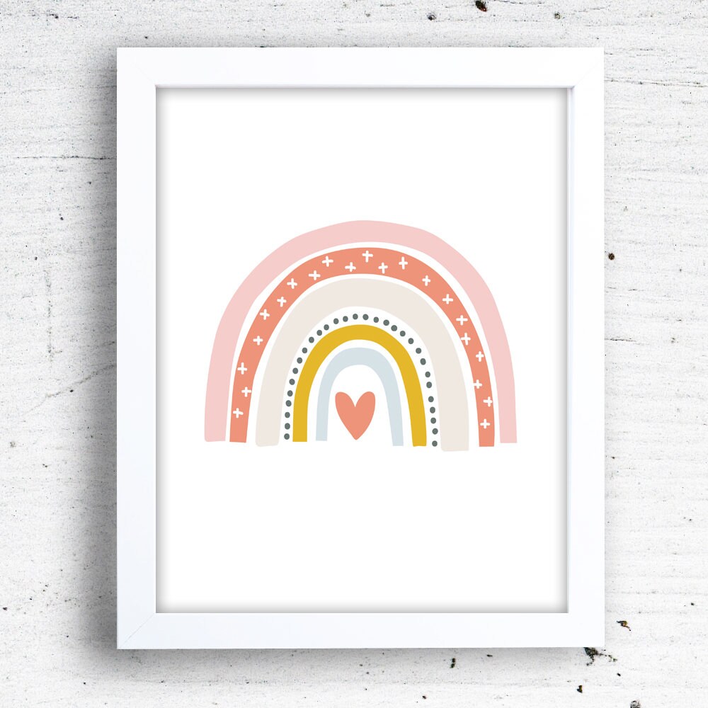 Modern Rainbow Nursery Rainbow Wall Art Rainbow Wall Decor | Etsy
