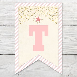 Twinkle Twinkle Little Star Birthday Pendant Banner PRINTABLE, Twinkle ...