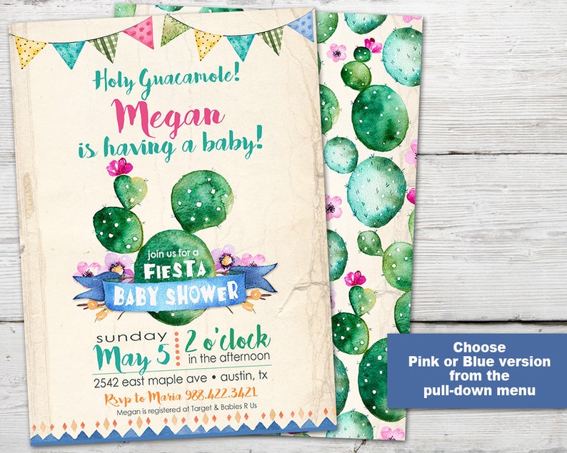 Fiesta Baby Shower Invitation Fiesta Baby Shower Bundle - Etsy