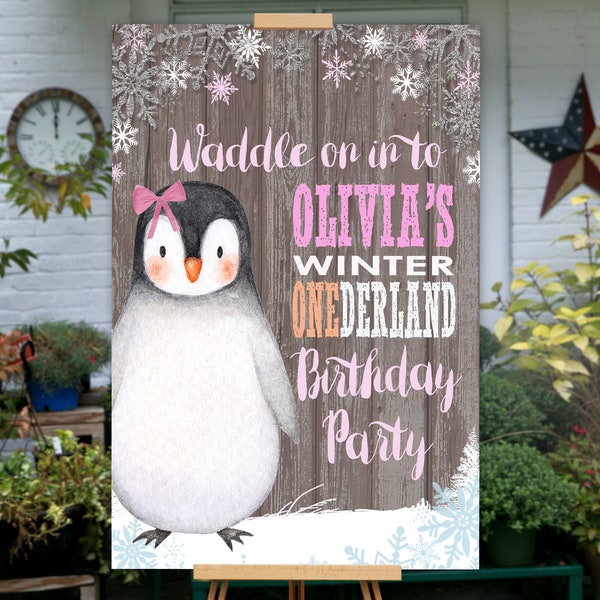 Penguin Birthday Sign - Etsy