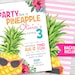 Pineapple Birthday Invitation, Party Like a Pineapple Invitation ...