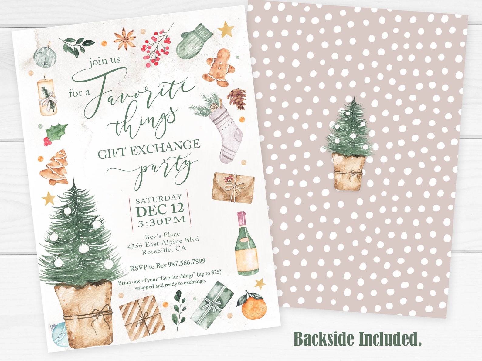 Favorite Things Gift Exchange Invitation for Christmas Party - Etsy