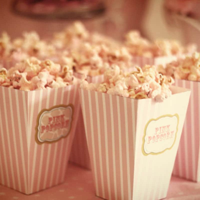 Pink Popcorn Box - Etsy