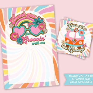 Two Groovy Party Invite, Groovy Party Invitation, Two Groovy Invitation ...