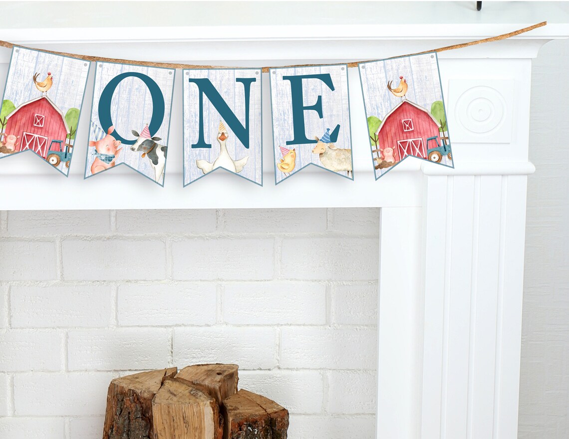 Farm First Birthday Decorations Boy Farm First Birthday - Etsy