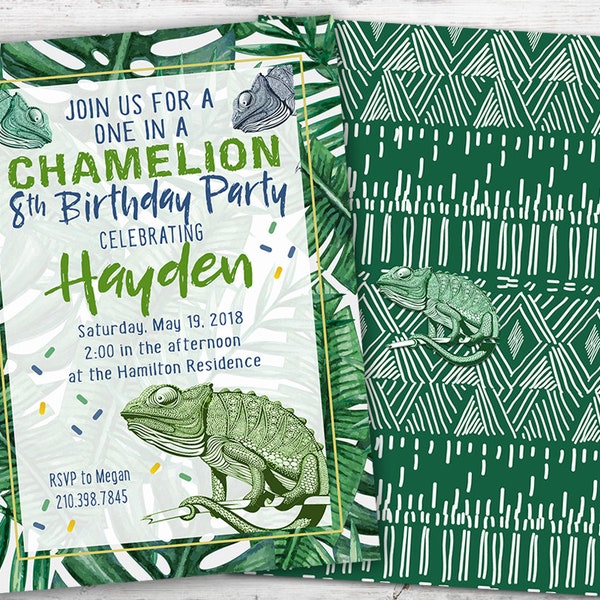 Chameleon Birthday Party - Etsy