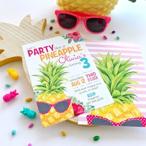 Pineapple Birthday Invitation, Party Like a Pineapple Invitation ...