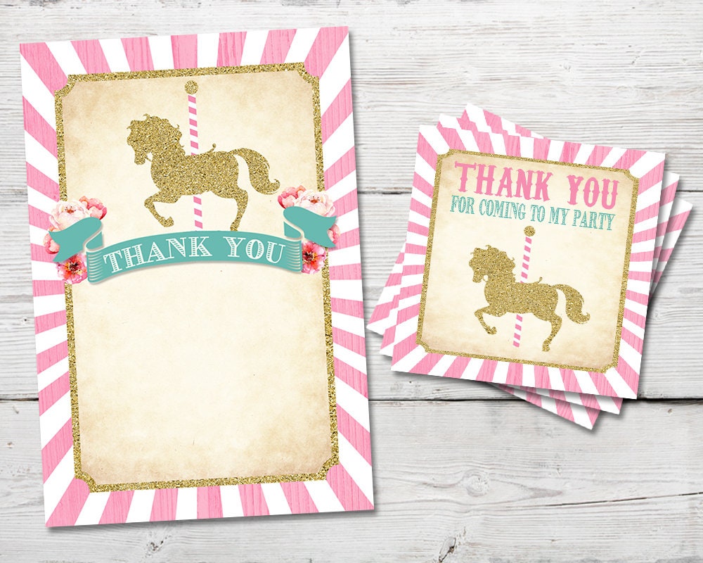 Carousel Ticket Invitations Girl, Carousel Party Invitation for a ...