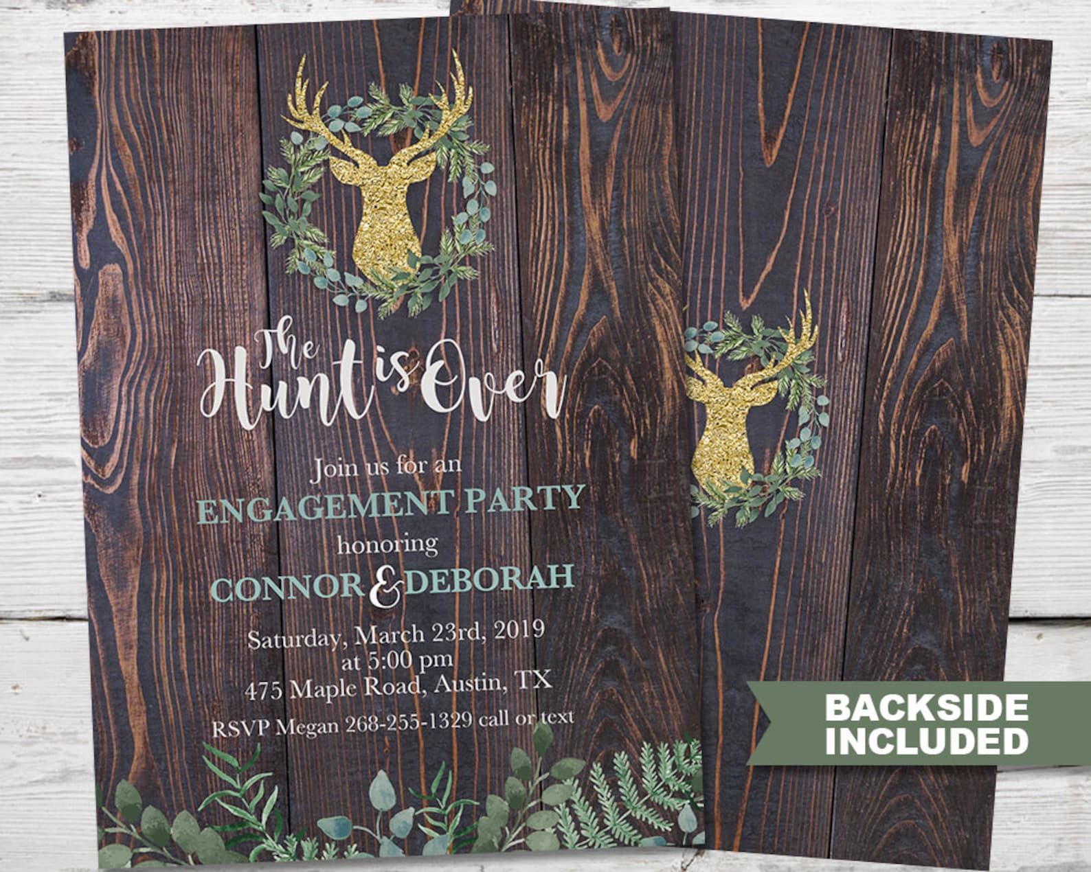 The Hunt is Over Engagement Party Invitation, Hunt is Over Invitations ...
