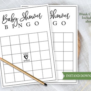 Baby Shower Bingo Game | Baby Bingo Cards | Bingo Baby Shower | Instant ...